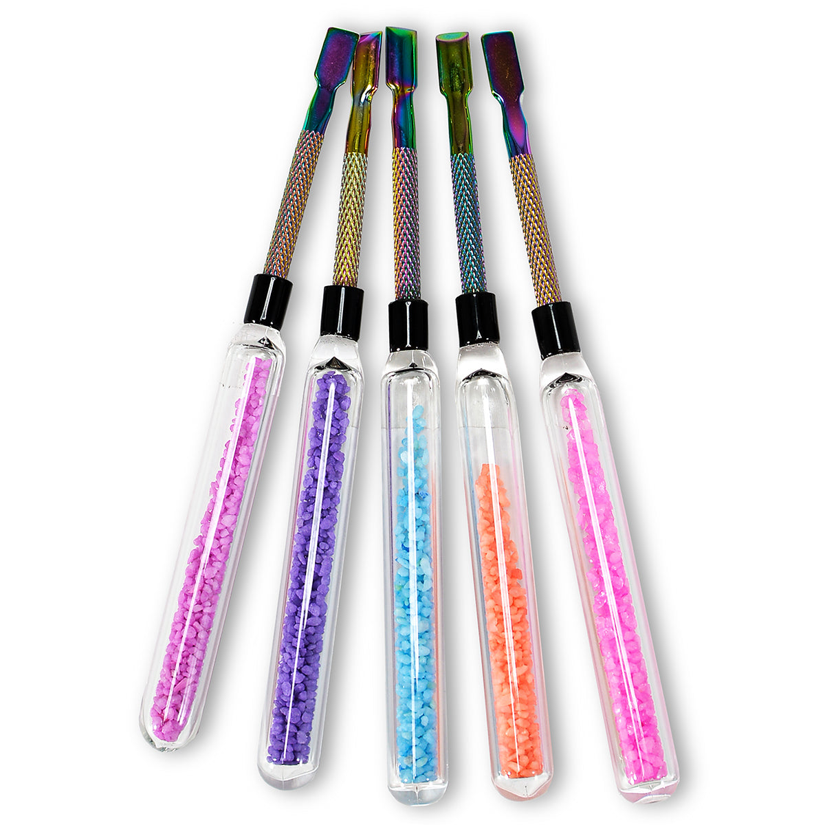 Colorful Crystal Rainbow Metal Dabber- Flat - 5 Count – Cali Cloudx